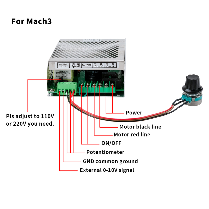 500W Air Cooled CNC Spindle Motor Kit for CNC Router Engraving Machine